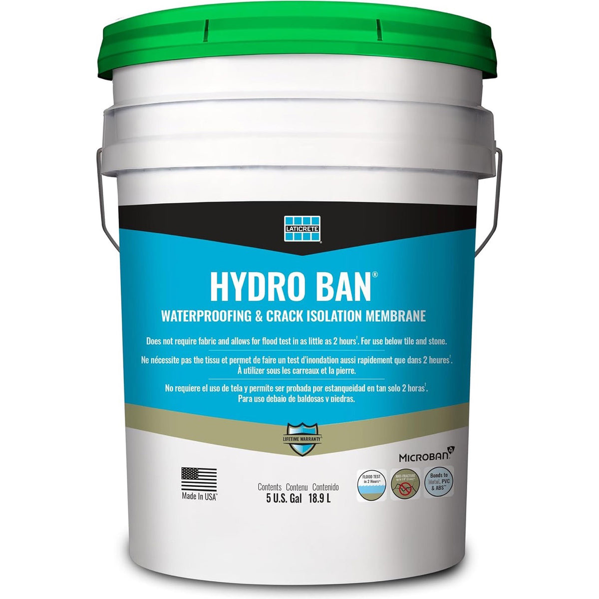 Laticrete Hydro Ban (5 Gal) – Liquid Waterproofing & Crack Isolation ...